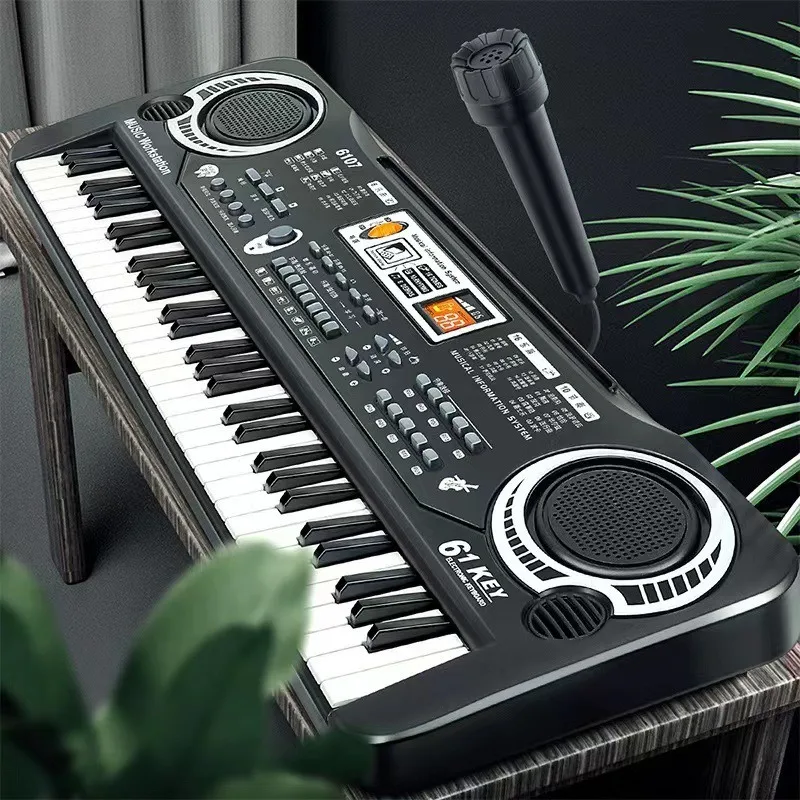 61 Keys Children's Electronic Keyboard Piano with Microphone Beginner ...