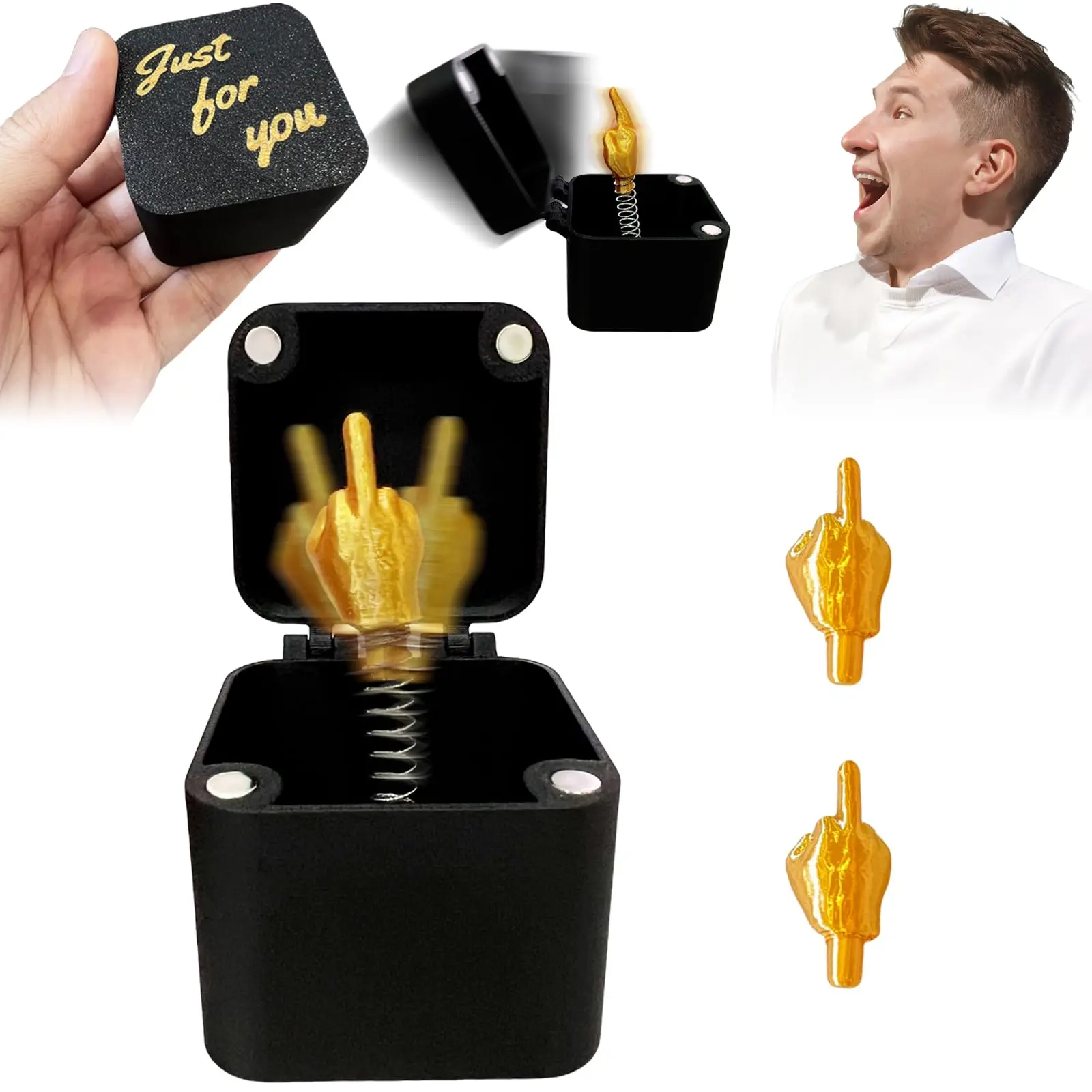 Out of the box pop-up Middle Finger Gift Box Creative Desk Home Decor ...