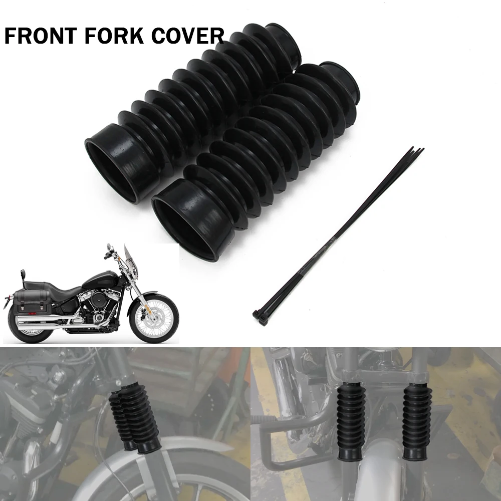 Motorcycle-Rubber-Front-Fork-Dust-Cover-Gaiters-Gators-Boots-Shock ...