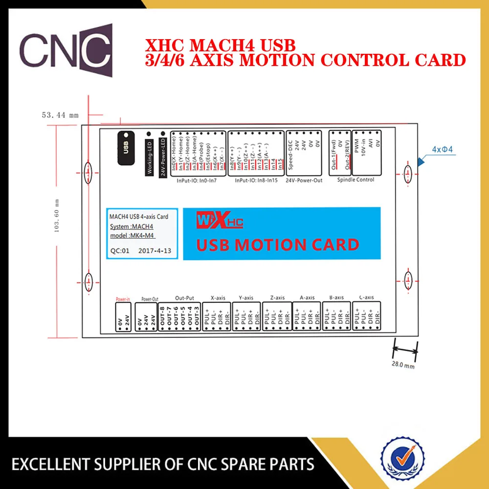 Mach4 Cnc Xhc Mach4 Motion Control Card Cnc Controller Usb 3/4/6 Axis