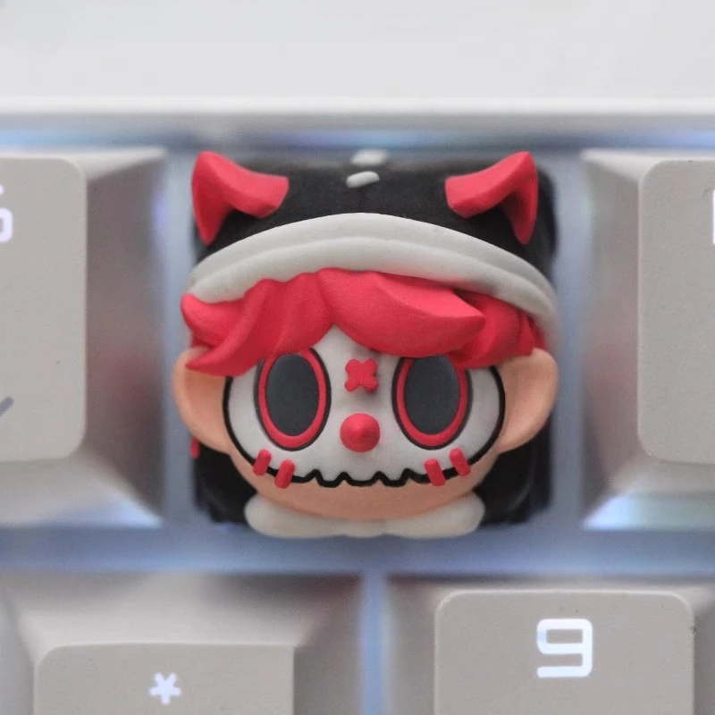 ECHOME-Artisan-Keycaps-Anime-Cute-Custom-Calcifer-Ghost-Keyboard-Caps ...