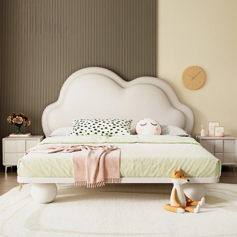 Cream-Style-Modern-Children-Beds-Minimalist-Bedroom-Solid-Wood-Princess ...