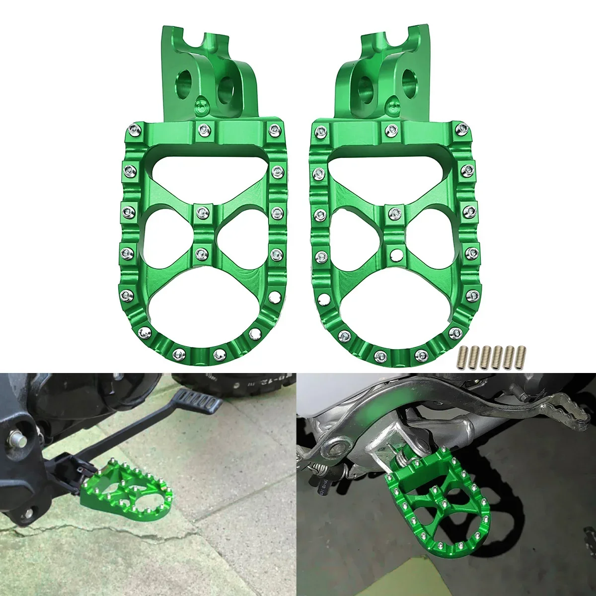 Motorcycle-CNC-FootRest-Footpegs-Foot-Pegs-Pedals-For-Kawasaki-KX250 ...