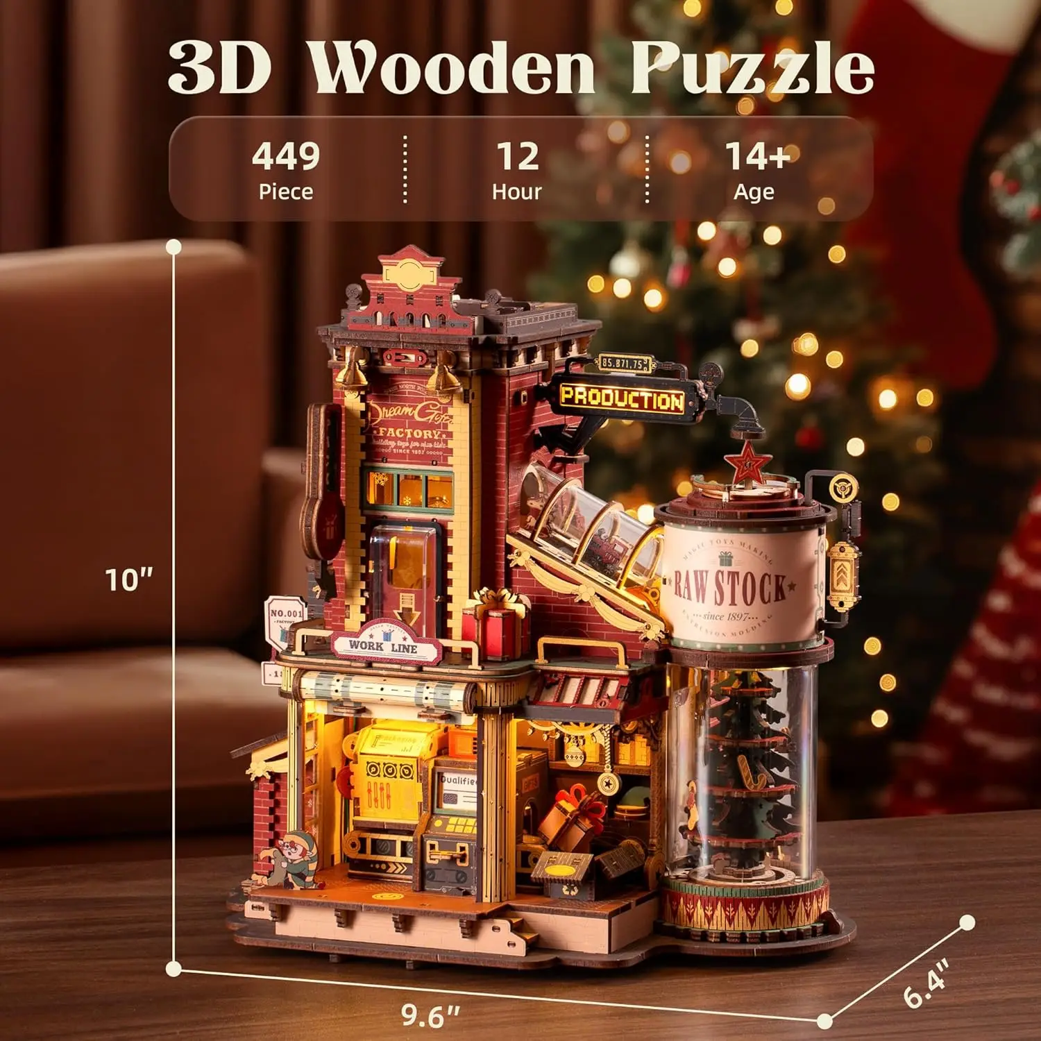 Rokr 3d Wooden Puzzles For Adults -Stagecoach Music Box Kit 3d Puzzles