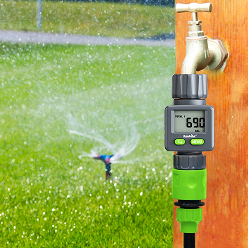 Digital Water Flow Meter 3/4" Faucet Outdoor Garden Hose Water ...