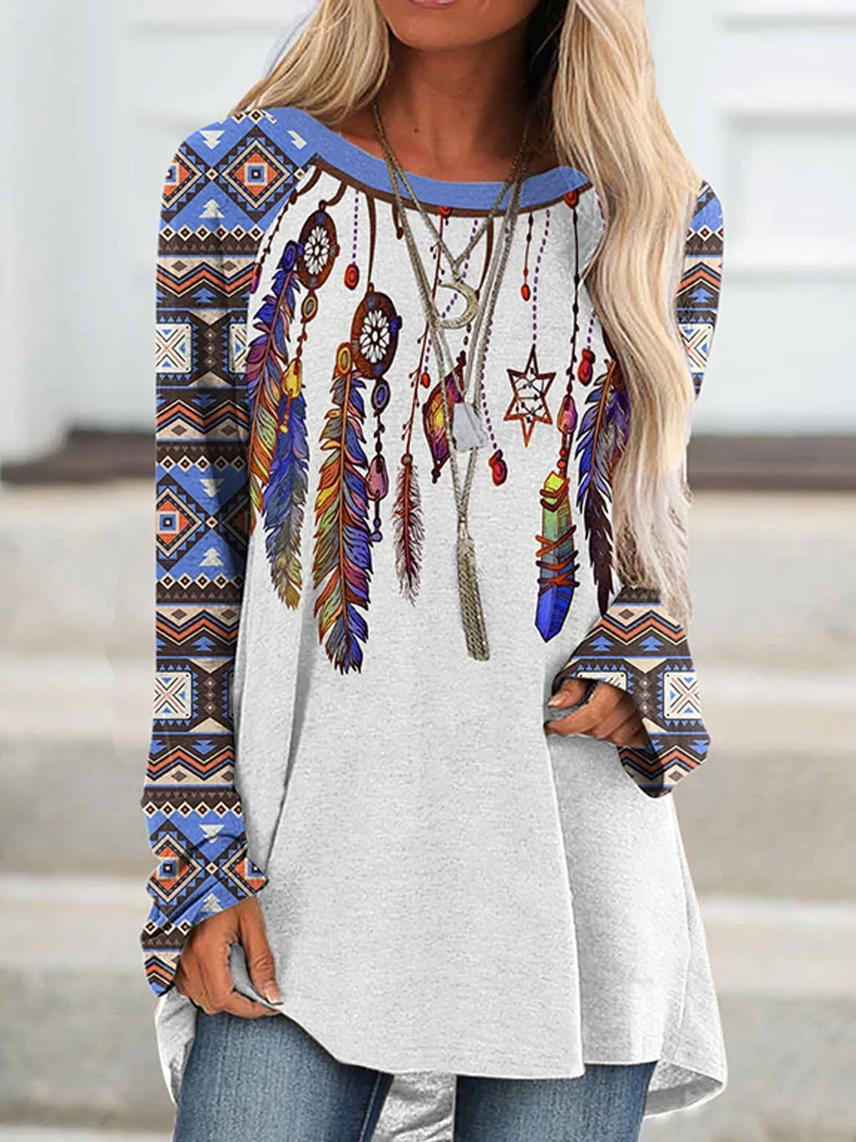 New-Women-S-Long-Sleeve-T-Shirt-Loose-Version-Comfortable-Top-Clothing ...