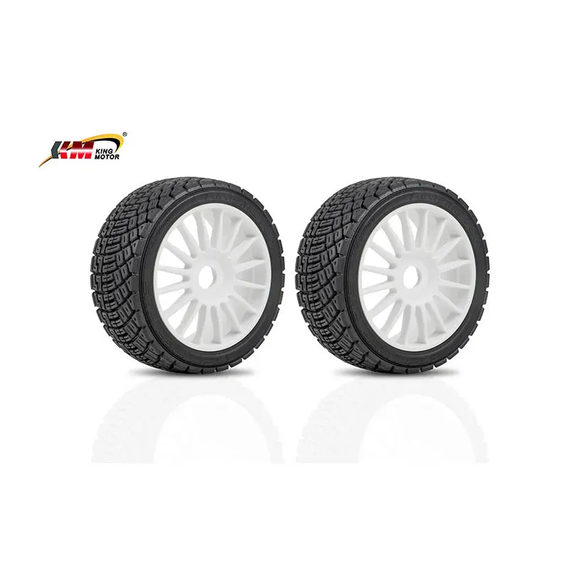 KM 2pcs 1/7 Rally Car Tire RC Model Car Citroen C3 Tire Tires Wheel Hub ...