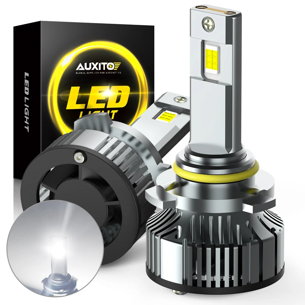 AUXITO 2Pcs HB3 9005 LED High Beam Canbus Headlight Bulb H8 H11 H9 LED No Error Light for Car ...