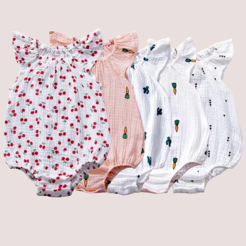 Summer-Newborn-Infant-Baby-Girls-Romper-Muslin-Cotton-Linen-Infant ...