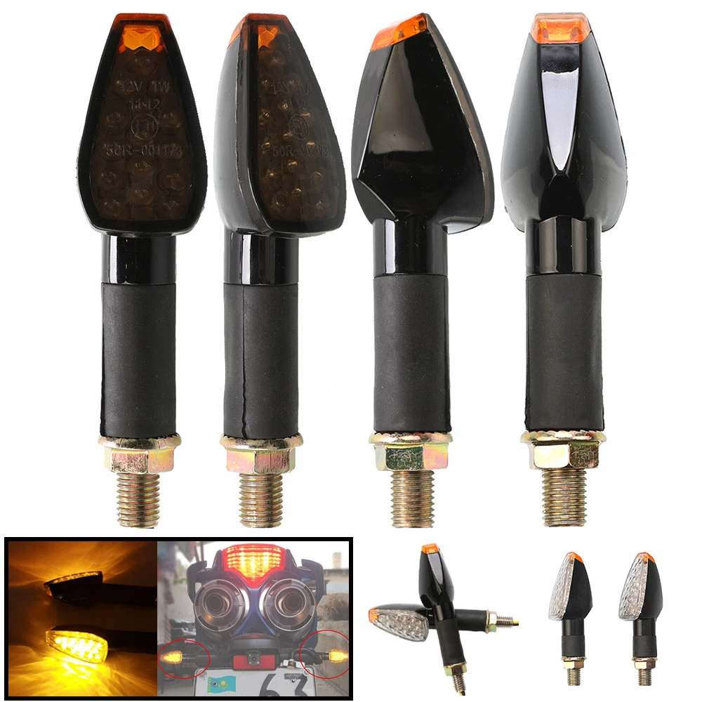 4pcs Universal Motorcycle Accessories LED Turn Signals Long/Short Turn ...