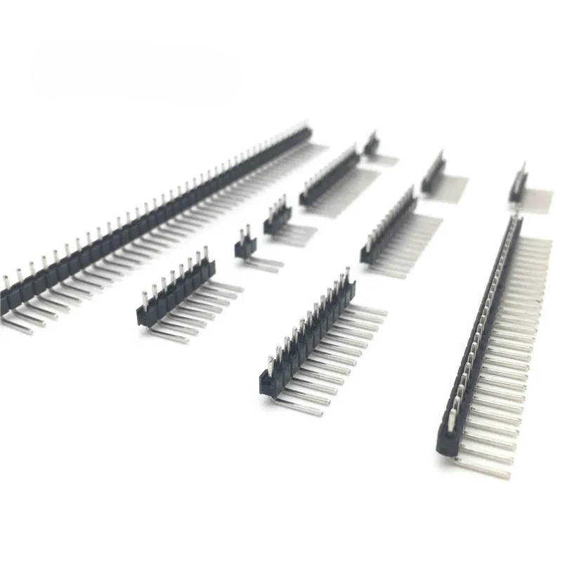 R-A-2-54mm-Single-Row-Right-angle-Male-Breakaway-PCB-Board-Pin-Header ...