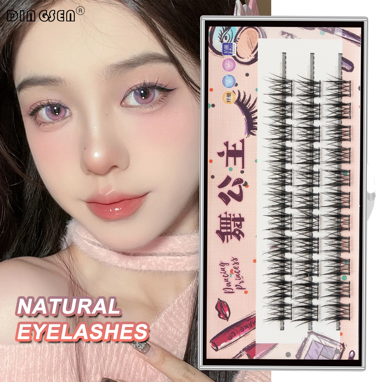 Manga Lashes 3-rows False Eyelashes Soft Natural False Eyelashes ...