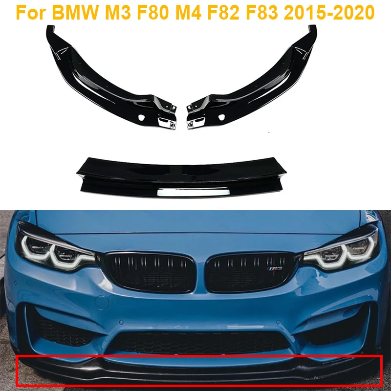 For-BMW-M3-F80-M4-F82-F83-2015-2020-Car-Front-Lower-Bumper-Chin-Lip ...