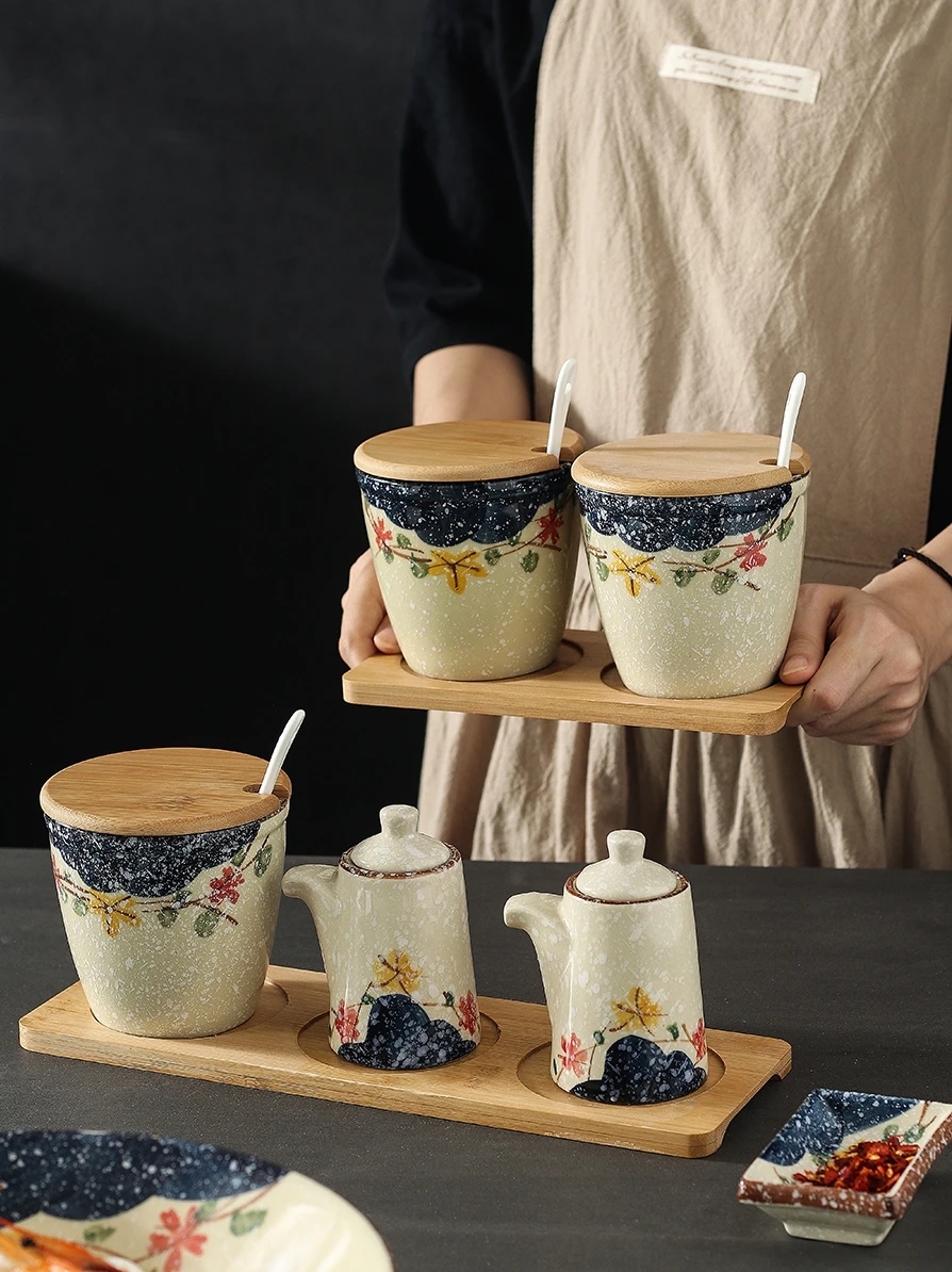 Japanese-style-Ceramic-Seasoning-Pot-Seasoning-Salt-Pot-Pepper-Pot-Set ...