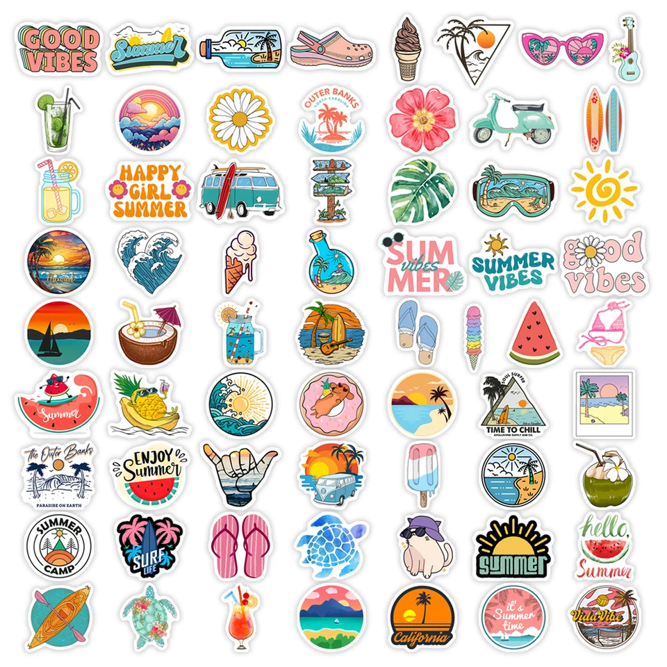 Beach Stickers Aesthetic