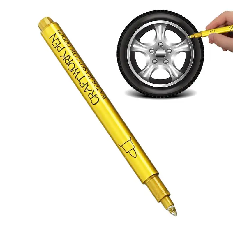 Metal-Paint-Silver-Paint-Pen-Marker-With-Waterproof-Ink-Gold-Silver-And ...