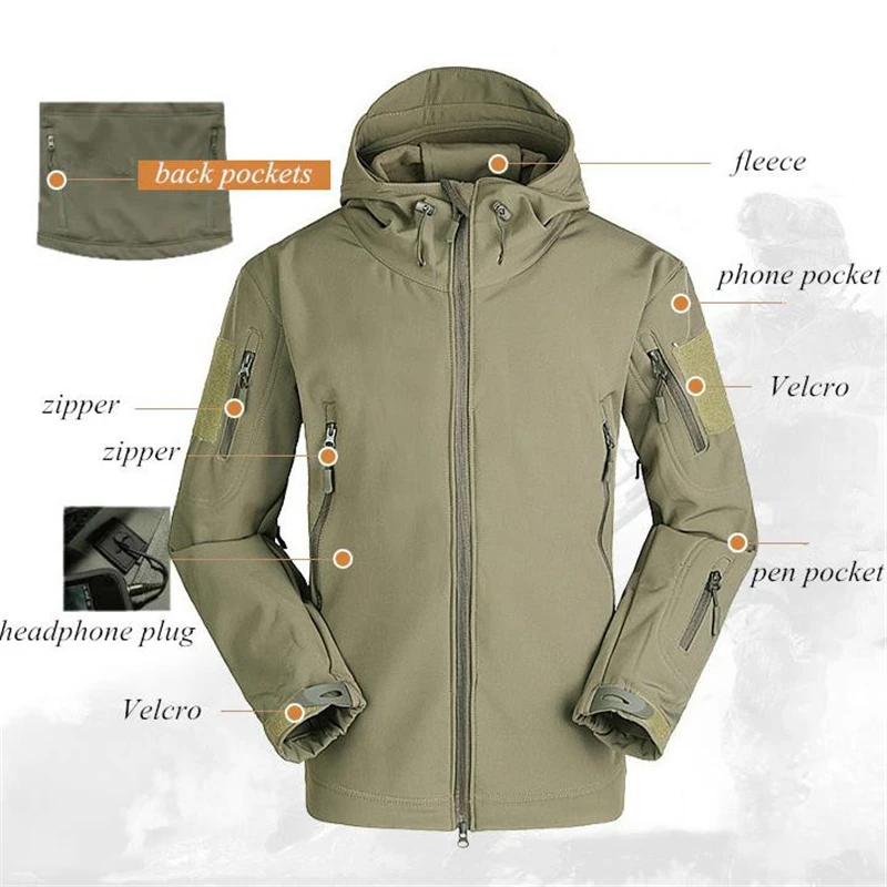 Classic-Outdoor-Waterproof-SoftShell-Jacket-Men-Hunting-Windbreaker ...