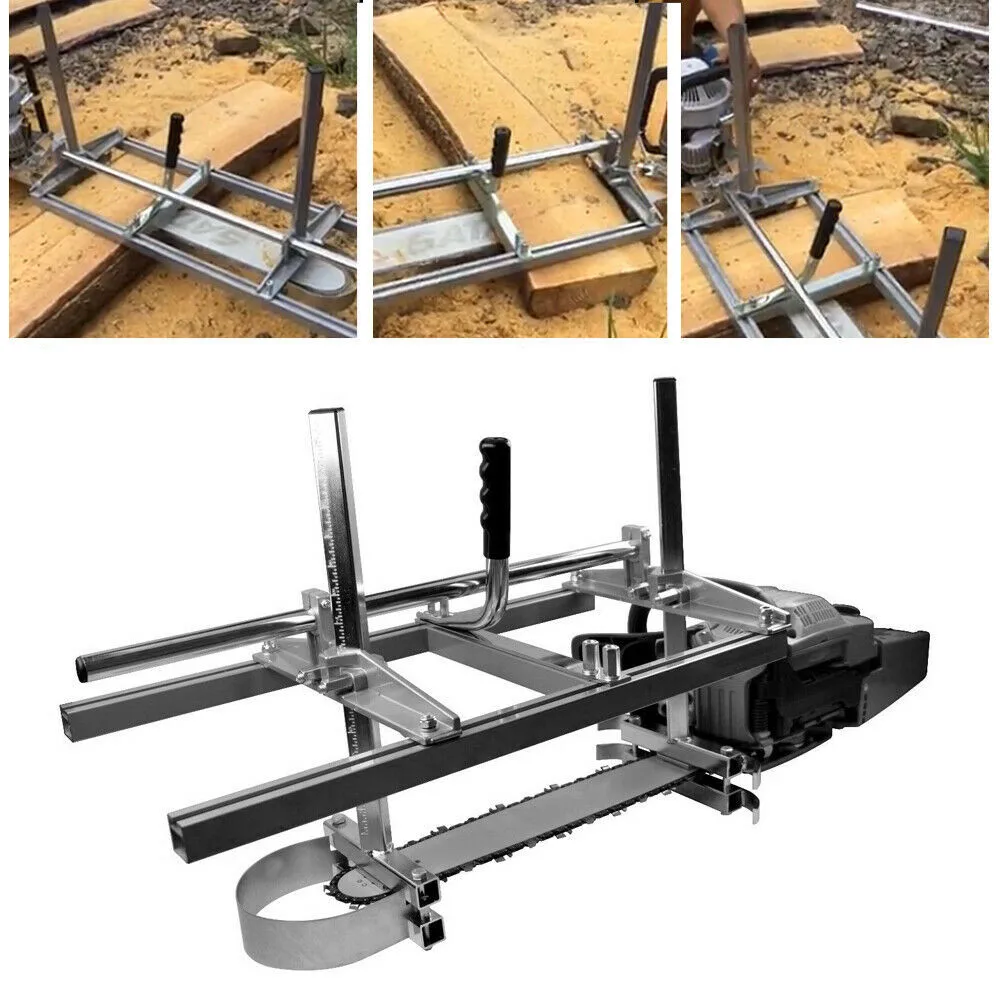 18-48-Chainsaw-Mill-Attachment-Aluminum-Planking-Guide-Bar-Woodworking ...