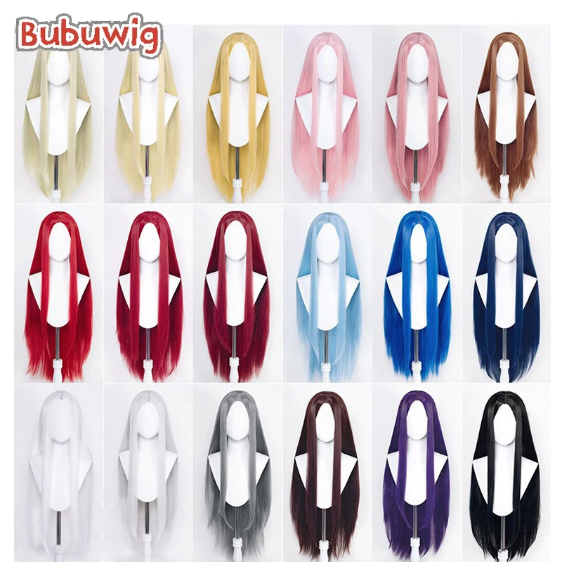 Bubuwig Synthetic Hair 100cm Long Straight Cosplay Wigs 20 Colors Pure ...
