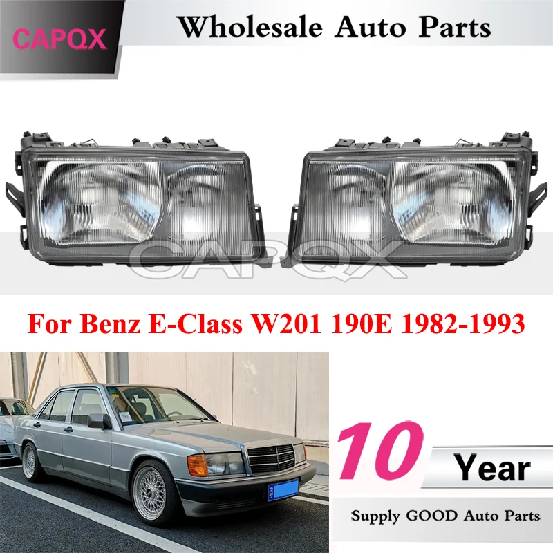CAPQX 1pair Front Bumper Headlight For Benz E-Class W201 190E 1982-1993 ...