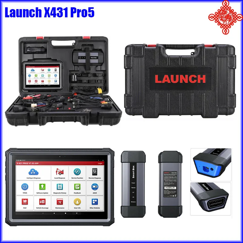 Launch herramientas de diagnóstico de coche X431 PRO 5 PRO5 J2534, programación de caja ...