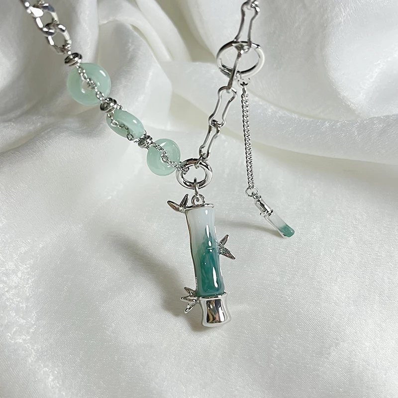 Womens Bamboo Gold Neck Chain | Gold Bamboo Chains Necklace - Pendant ...