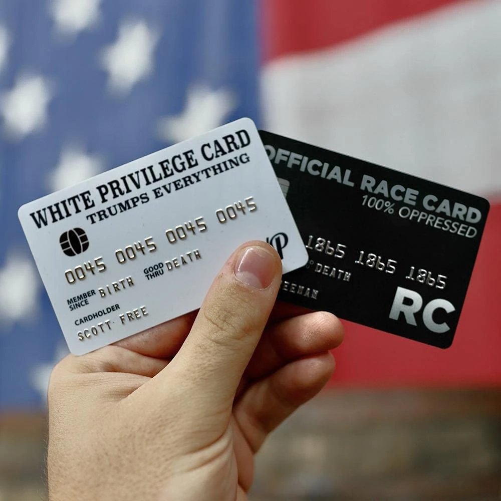 1PC White Privilege Card Credit Card Trumps Everything Official Race ...