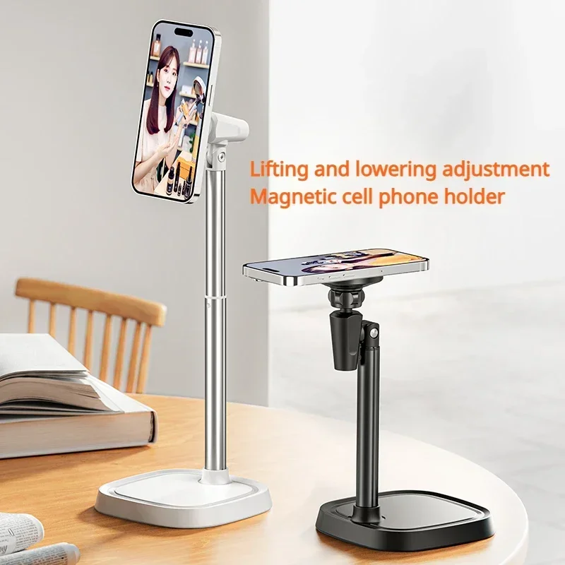 Aluminum-Alloy-Magnetic-Phone-Stand-Desk-Cellphone-Holder-Adjustable ...