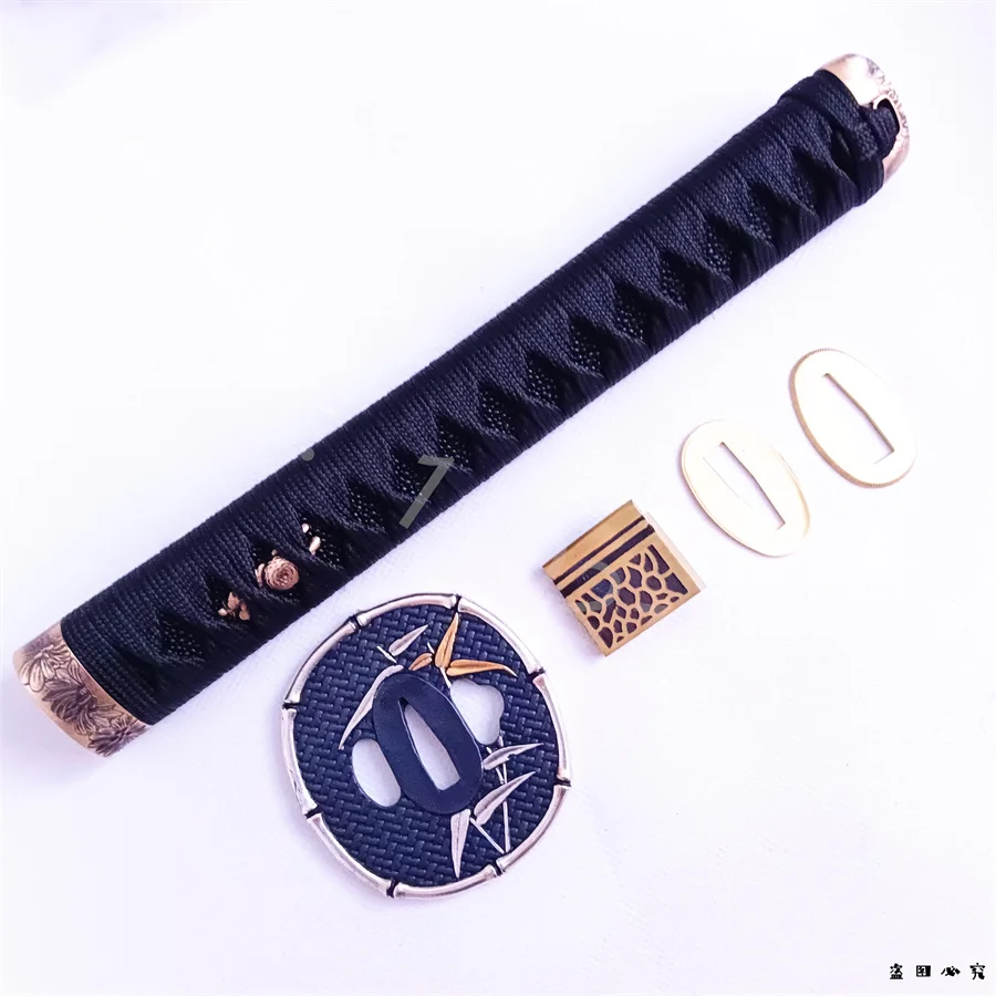 Very-Good-Handle-Tsuka-Brass-Tsuba-Handguard-Guard-Habaki-Seppa-For ...