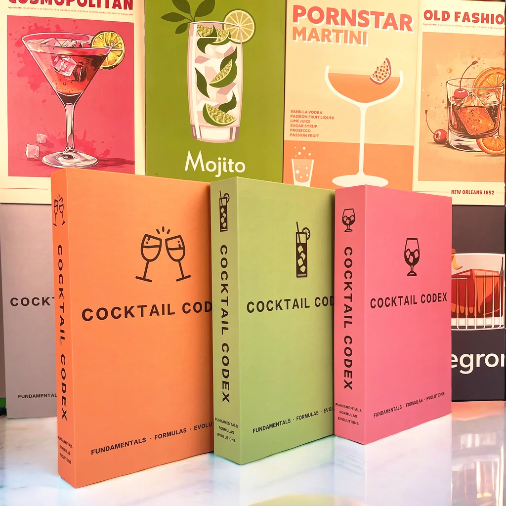 Cocktail-Codex-Decorative-Fake-Books-Storage-Box-Wine-Coffee-Table ...