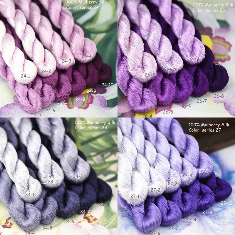 Natura-Mulberry-Silk-Embroidery-Thread-Floss-Yarn-Cross-Stitch-Threads ...