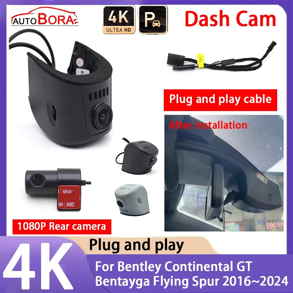 AutoBora 4K 2160P Plug and Play UHD Car Dash Cam Camera Night Vision ...