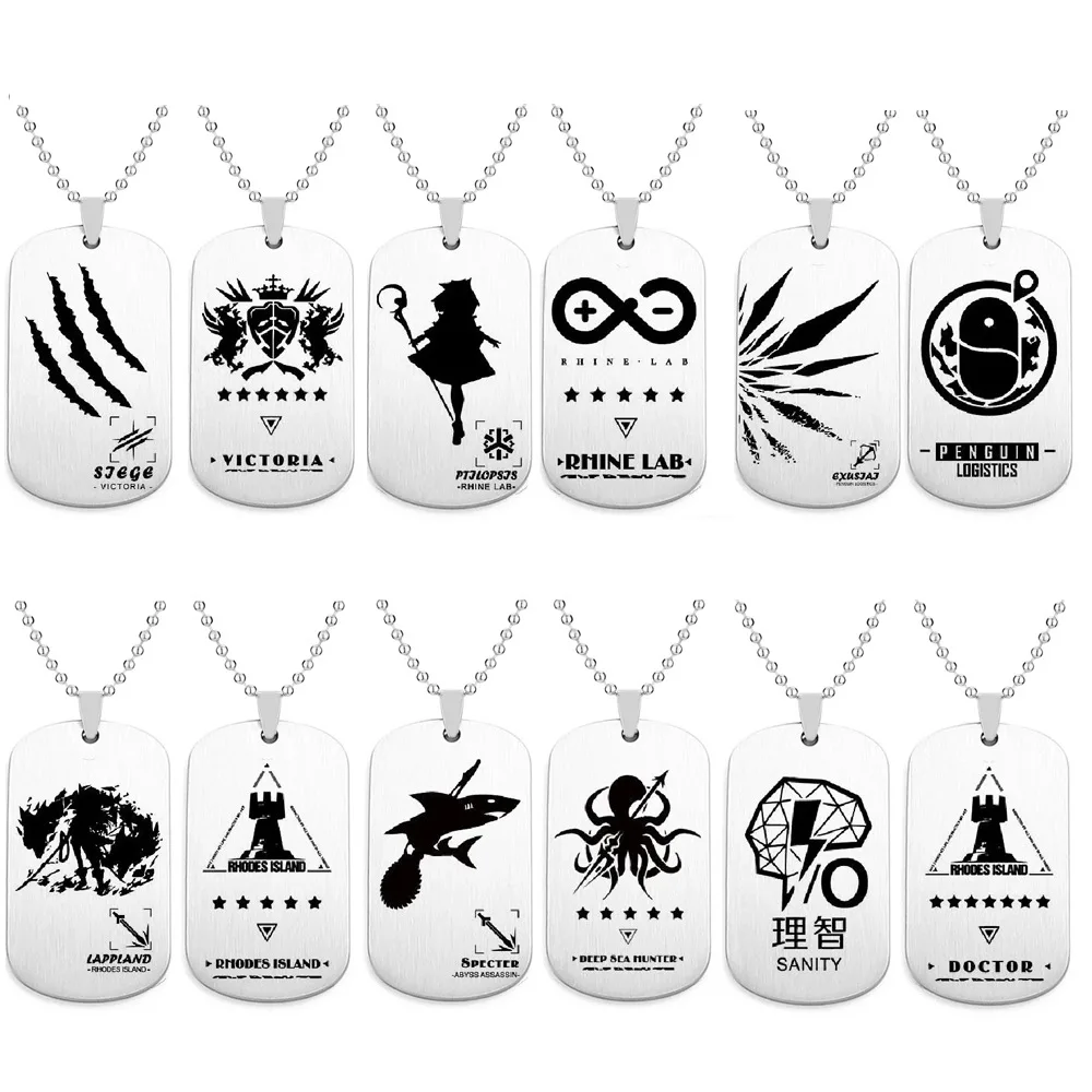 Collar-de-Anime-Arknights-para-mujer-collares-de-acero-inoxidable ...