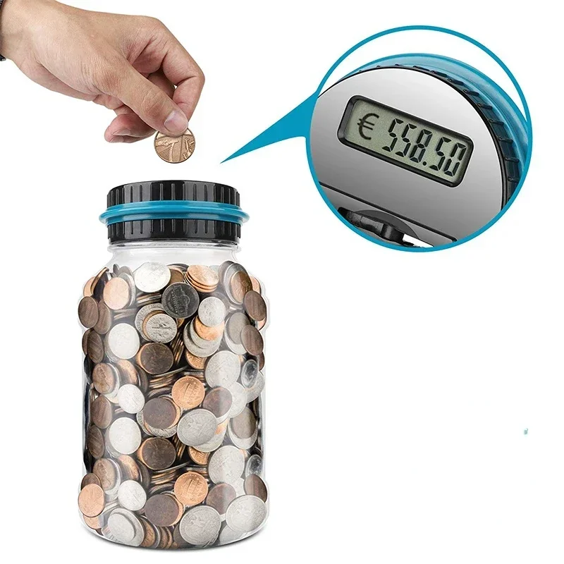 Large Capacity Electronic Piggy Bank Digital LCD Counting Coin Counter ...