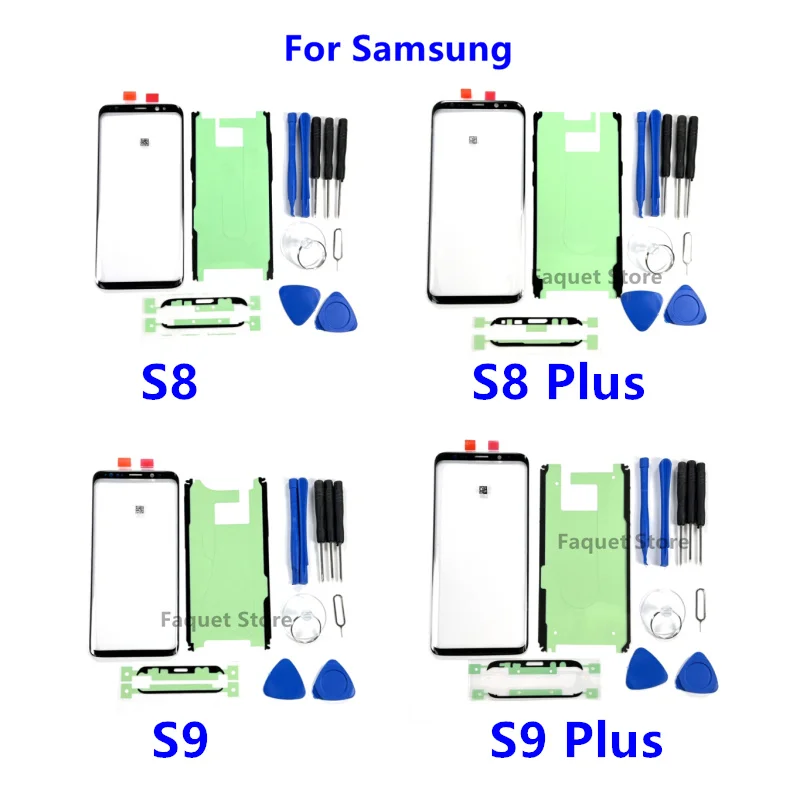 Kits de reparación de vidrio exterior táctil para Samsung Galaxy S8, S9 ...