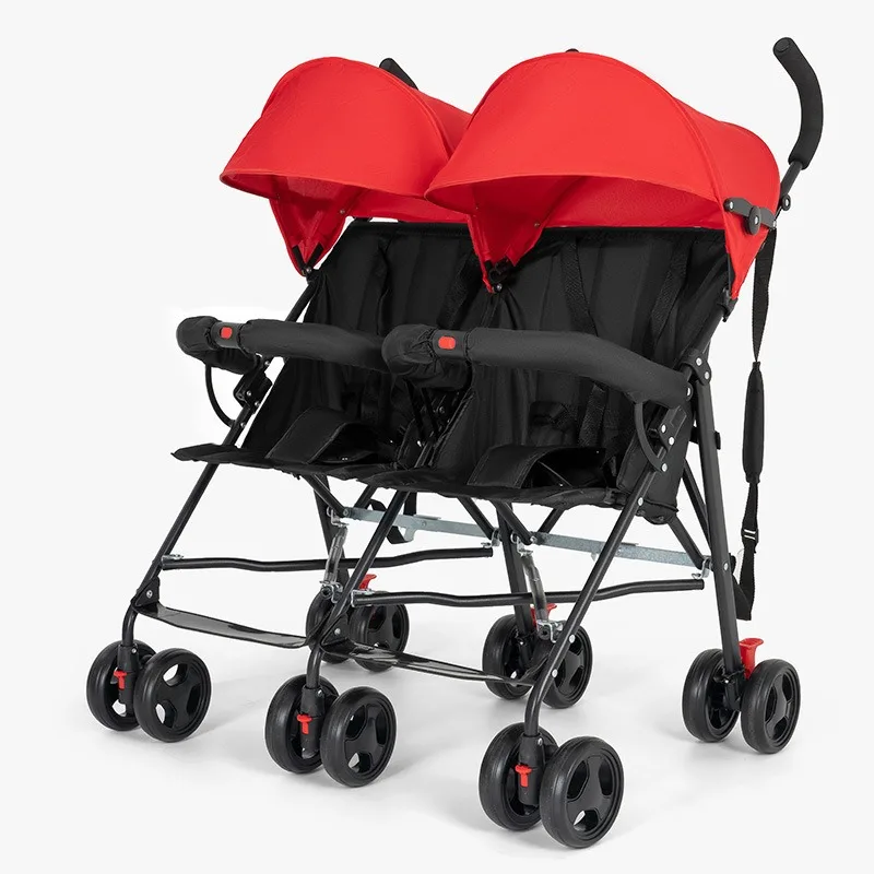 Double-Stroller-Ultra-Lightweight-Folding-Umbrella-Stroller-Twin-Baby ...