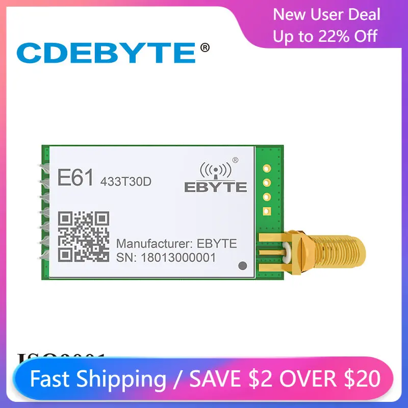 CDEBYTE transceptor inalámbrico, UART rf transmisor y receptor, módulo ...