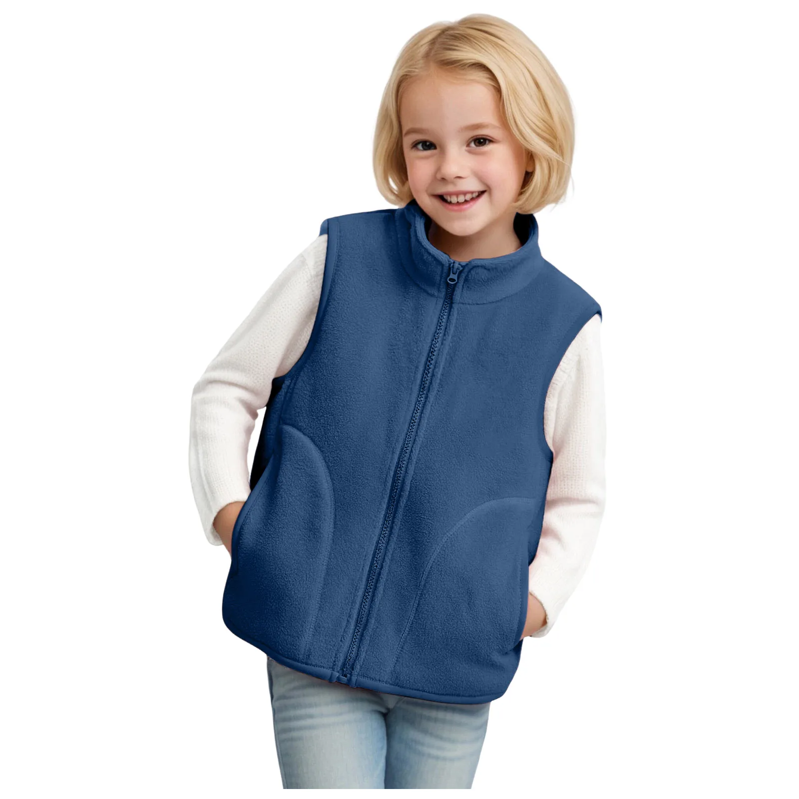 Fleece Kids Vest For Toddlers Young Children And Older Kids Warm Parent ...