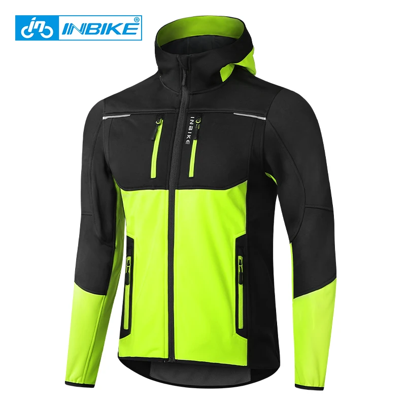 INBIKE-Men-s-Winter-Cycling-Jacket-With-Hood-Warm-Fleece-Windbreaker ...