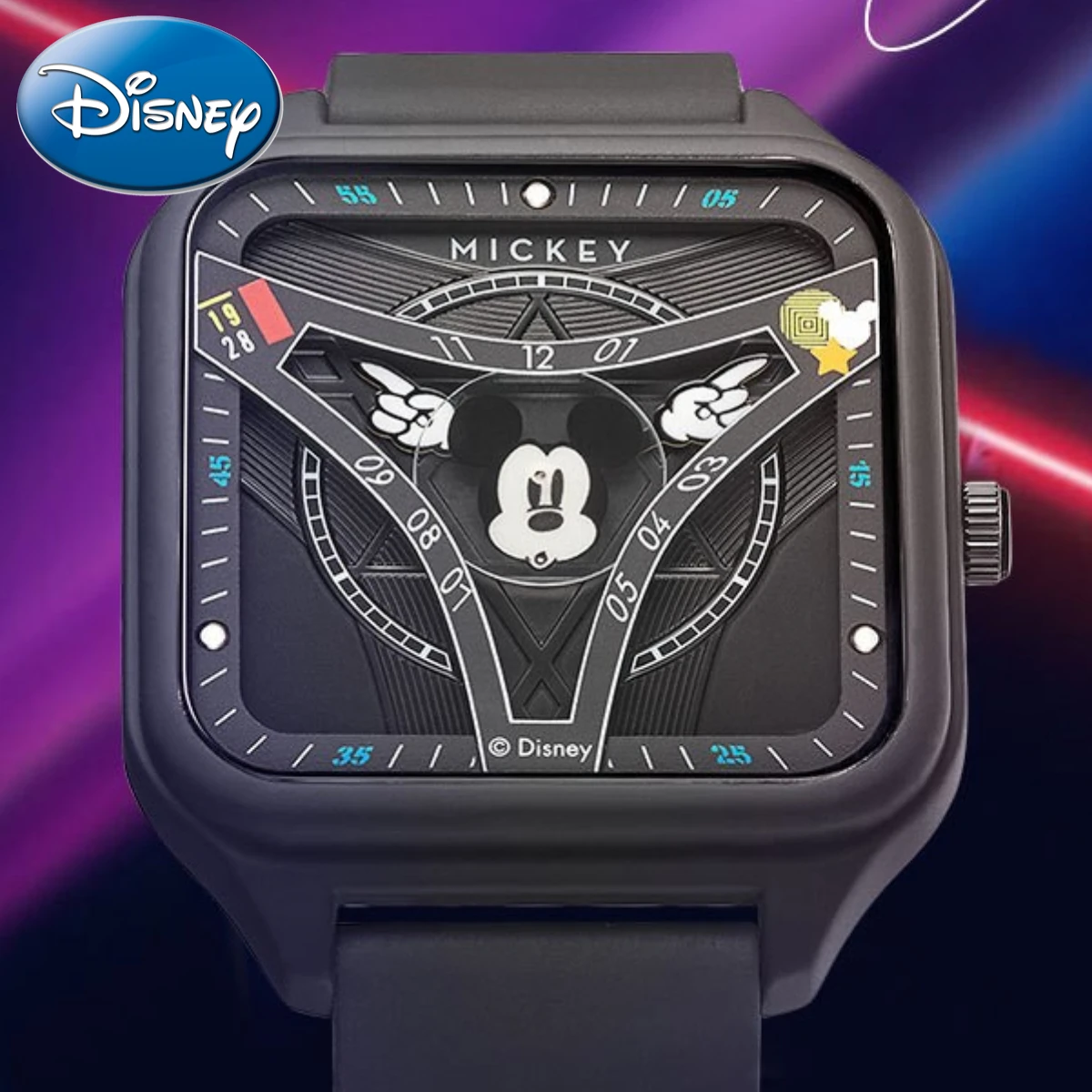 Disney-Gift-With-Box-Mickey-Mouse-Watch-3D-Cartoon-Rectangle-Dial ...