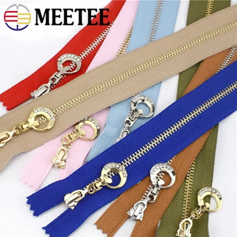 4Pcs-15-30-3-Close-end-Zippers-for-Sewing-Bag-Coat-Decorative-Metal ...