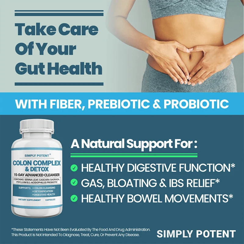 Natural Colon Cleanser, Detox Supplement Improves Digestion & Colon ...