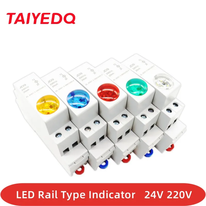 1PC-LED-Signal-Lamp-Series-AC-DC-230V-24V-220V-Pilot-Lights-Din-Rail ...