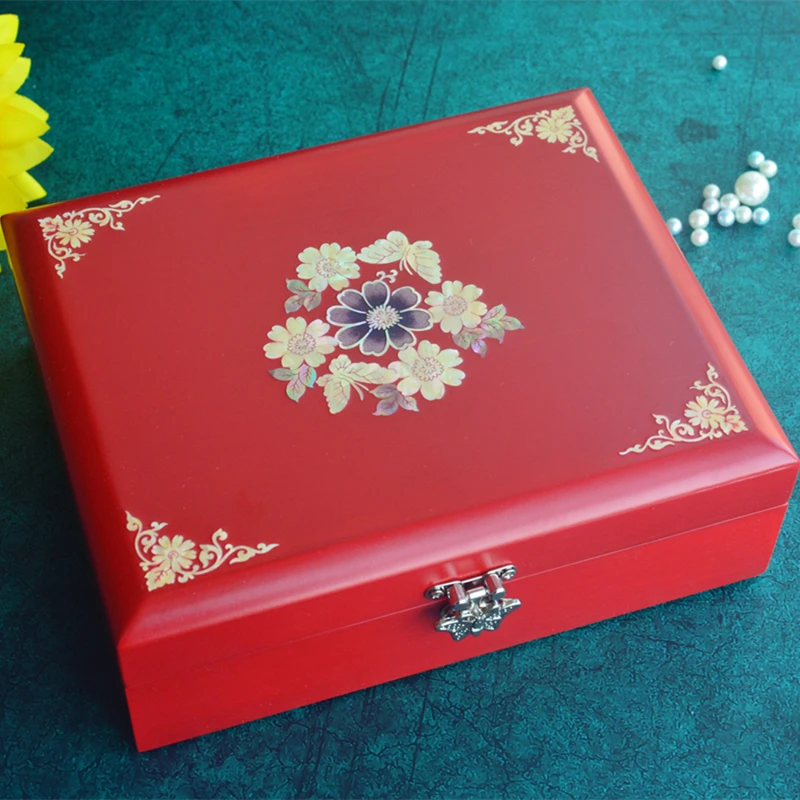 Mother Of Pearl Wooden Keepsake Box - Abalone Shell Jewelry Box For Mom ...