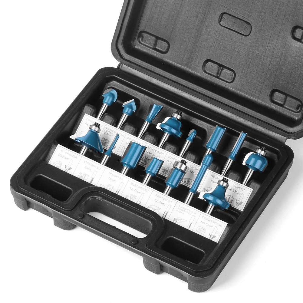 15pcs-1-4-Shank-Router-Bit-Set-Woodworking-Edge-Trimming-Straight-Face ...