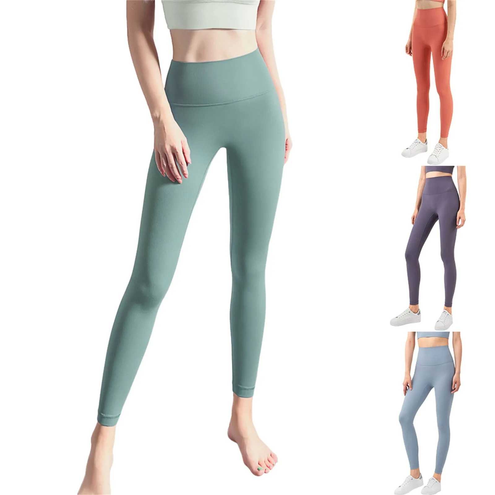 Women-s-Yoga-Pants-Solid-Color-1-Piece-Cut-With-Inner-Pocket-Sheer-Yoga ...