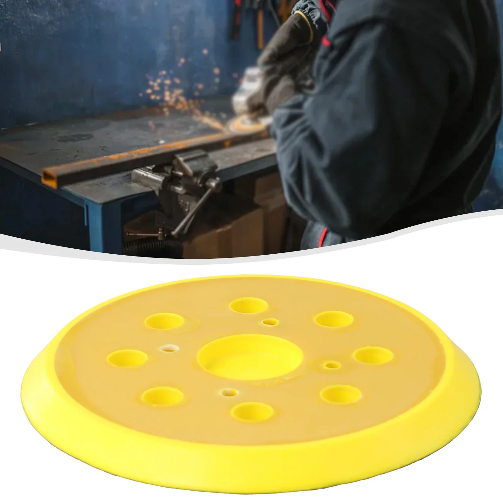 125mm-Grinding-Pad-Yellow-black-5inch-Accessories-Discs-Flocking-For ...