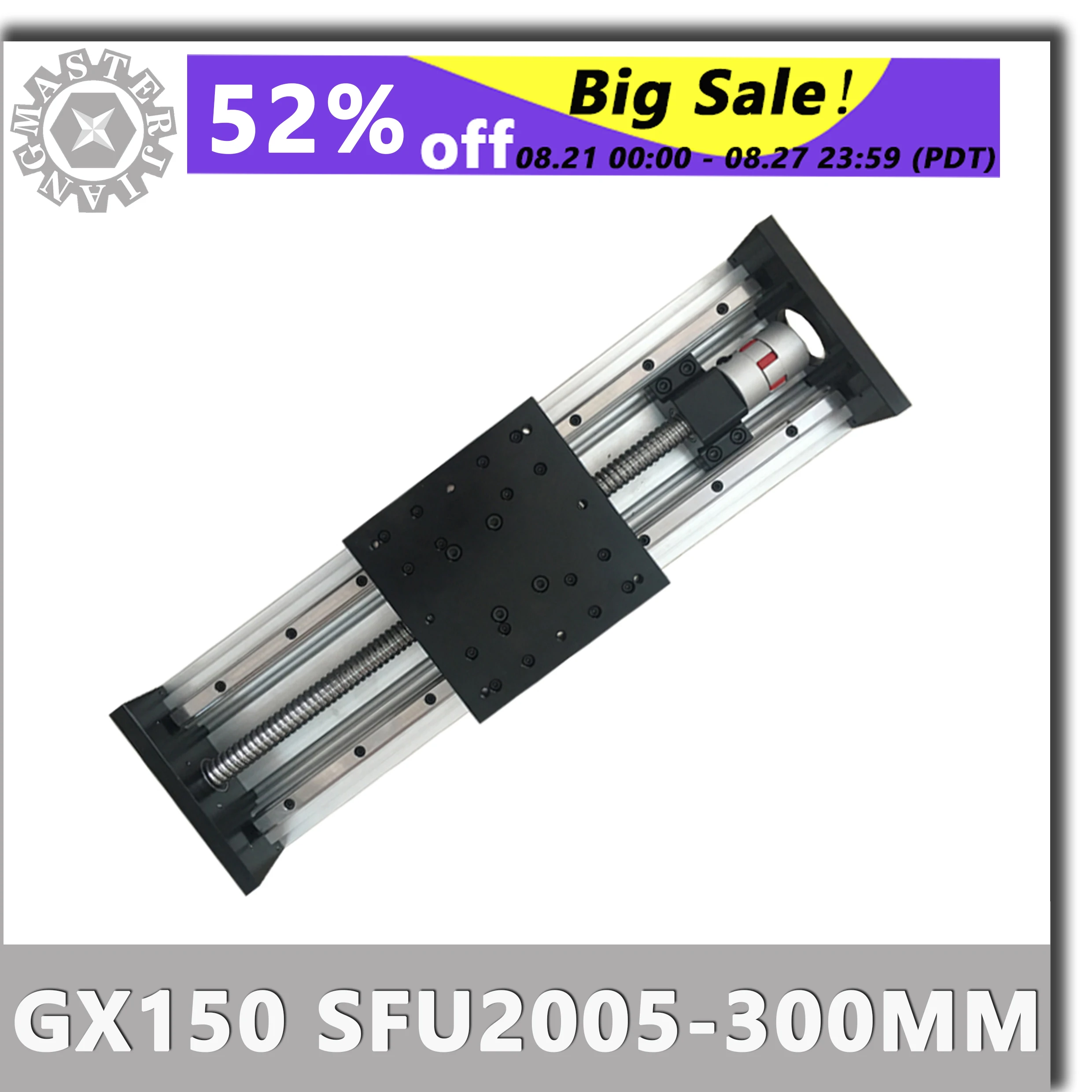 맞춤형 SFU2005-300mm 선형 가이드 레일 선형 액추에이터 시스템 모듈, 모터 없음, 80ST 90ST 서보 모터용 ...