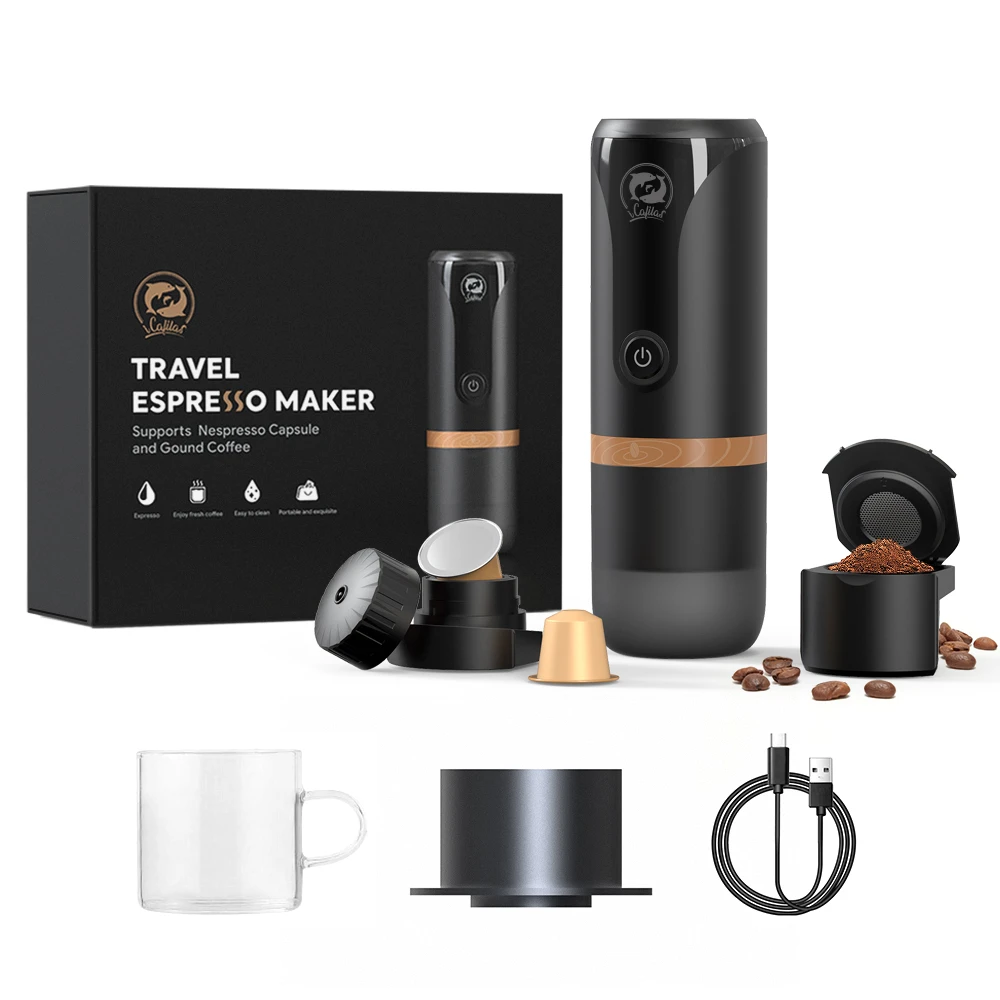 Portable Coffee Maker Travel Espresso Machine Rechargeable Battery ...