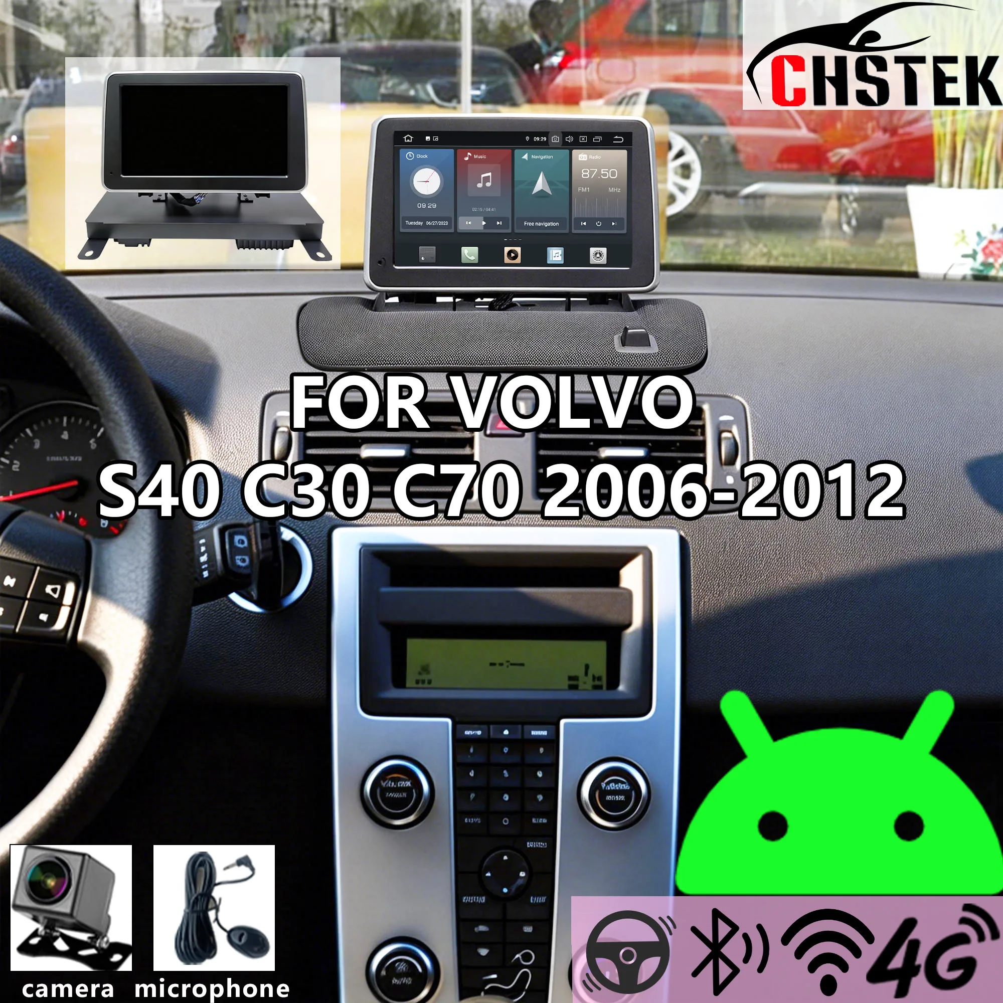CHSTEK Car OEM For Volvo S40 C30 C70 2006-2012 Android System 4G Unit ...